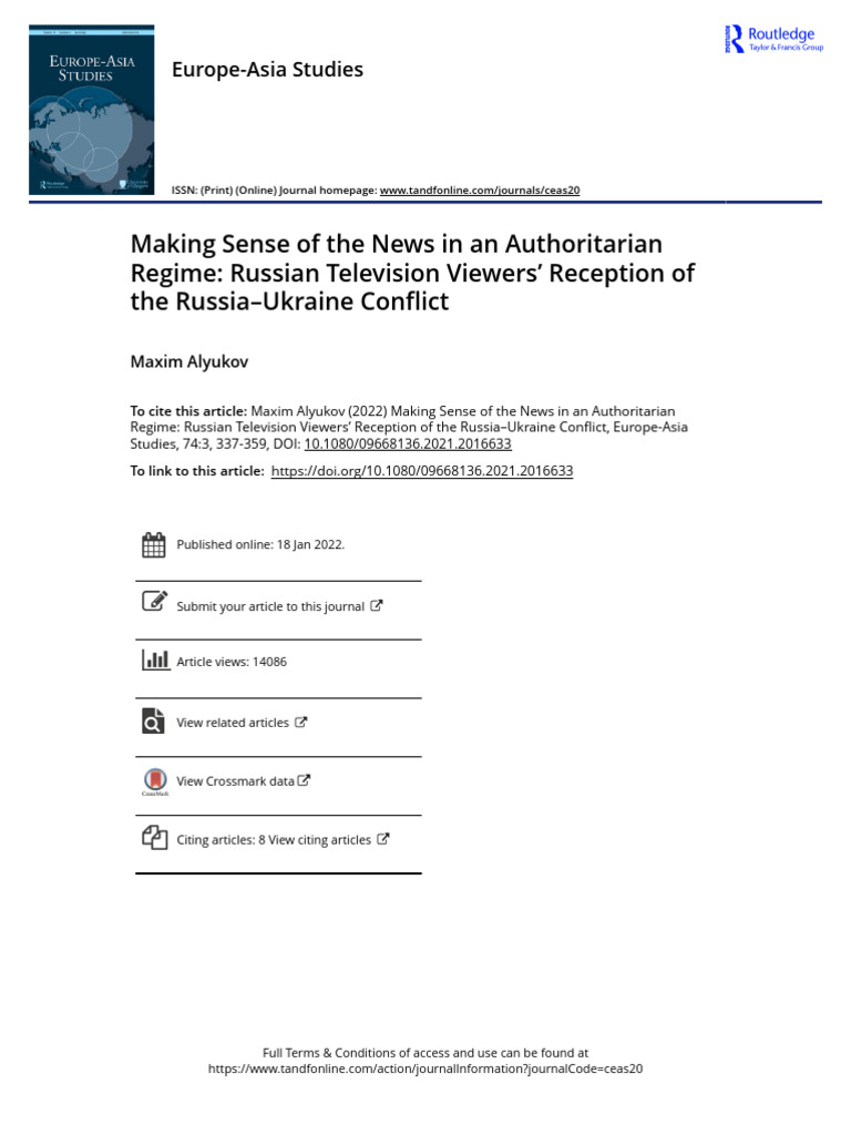 Making Sense of The News in An Authoritarian Regime | PDF | Schema ...