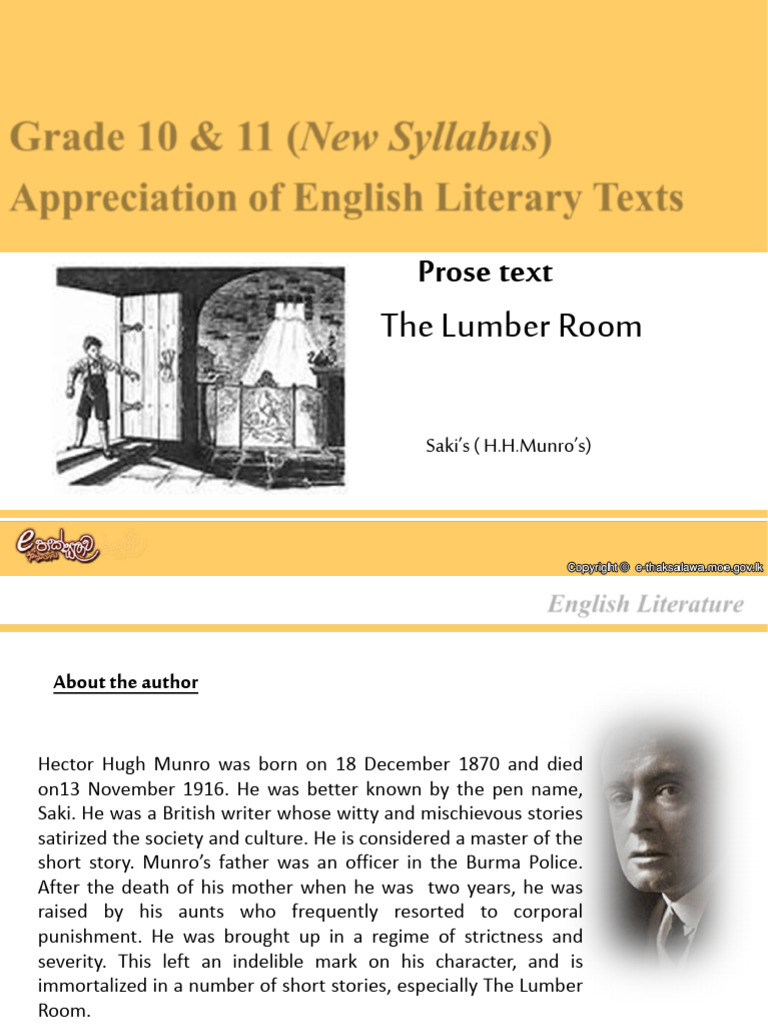 Sg10 Elit The Lumber Room | PDF