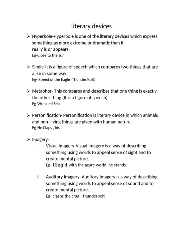 Literary devices | PDF