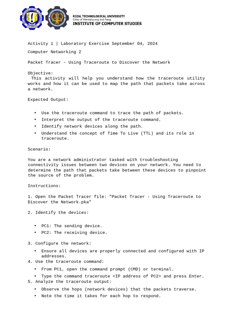 Activity 1 - Lab Exer 1 | PDF