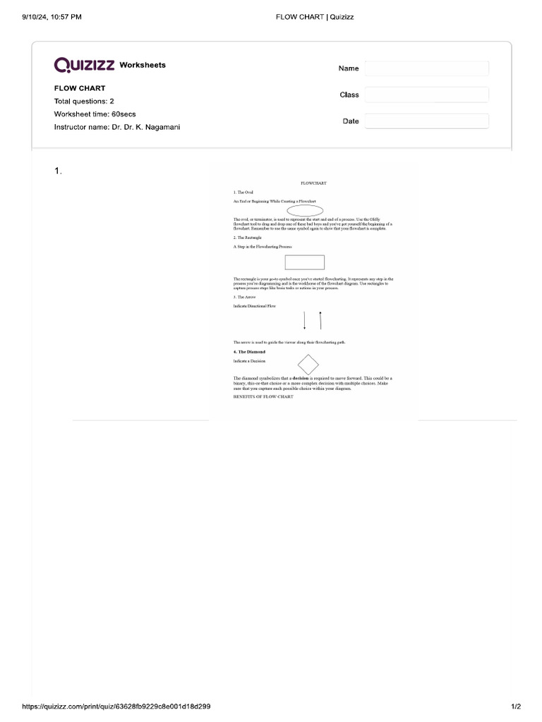 Quizz Flowchart Eng Mam | PDF