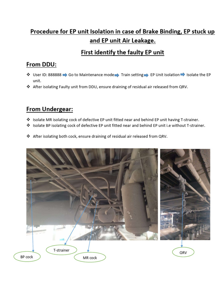 EP Stuck Up Isolation Procedure | PDF