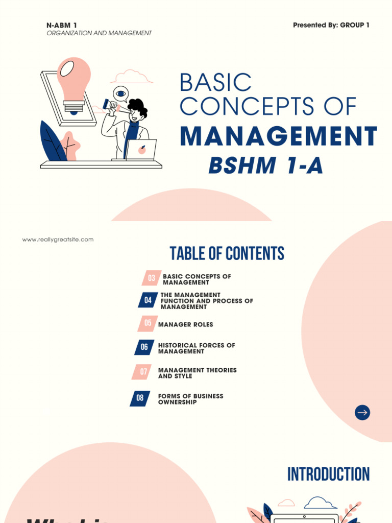 Basic Concepts of Management | PDF