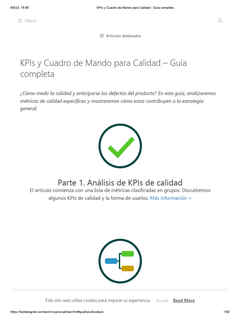 KPIs y Cuadro de Mando para Calidad - Guía completa | PDF