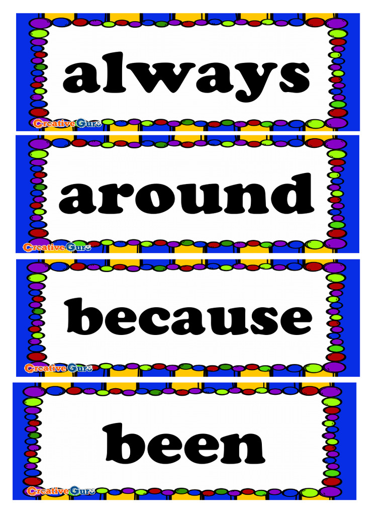 Basic Sight Words Level 2 | PDF