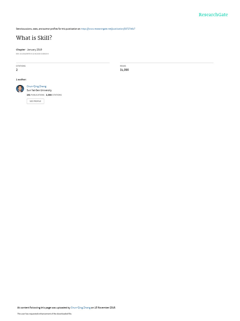 Skill Definition | PDF