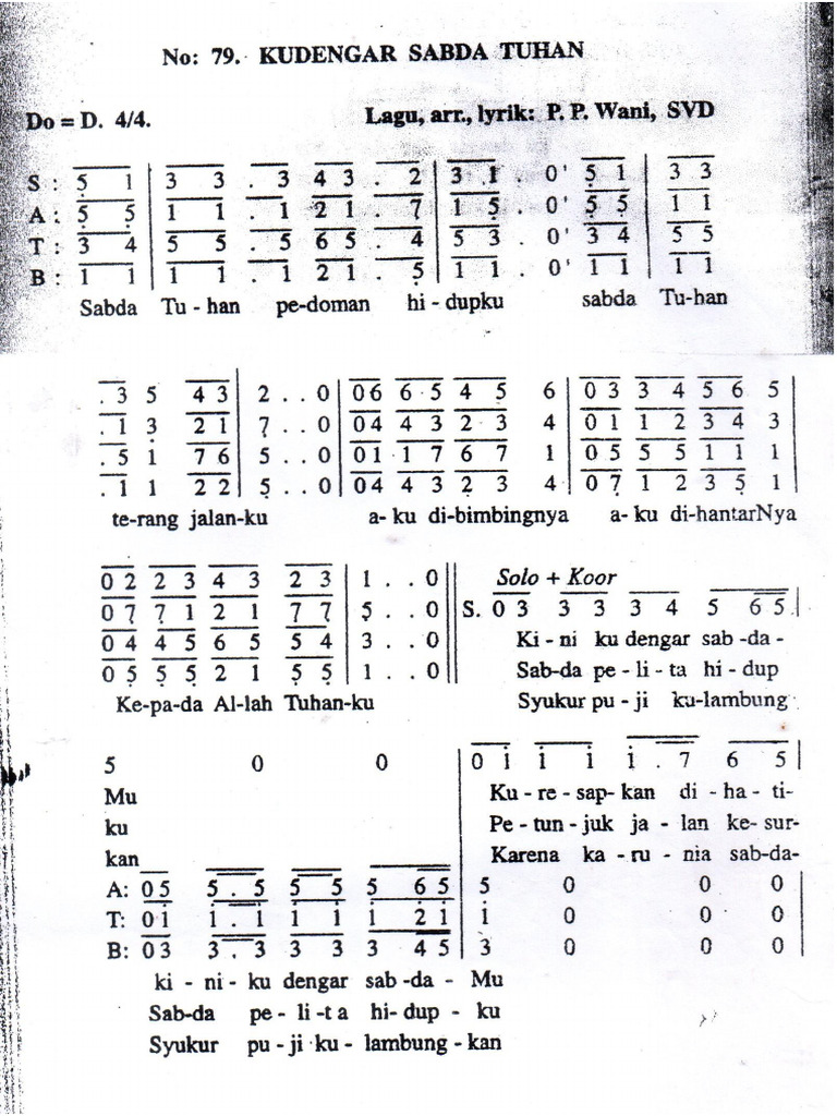 kKU DENGAR SABDA TUHAN | PDF