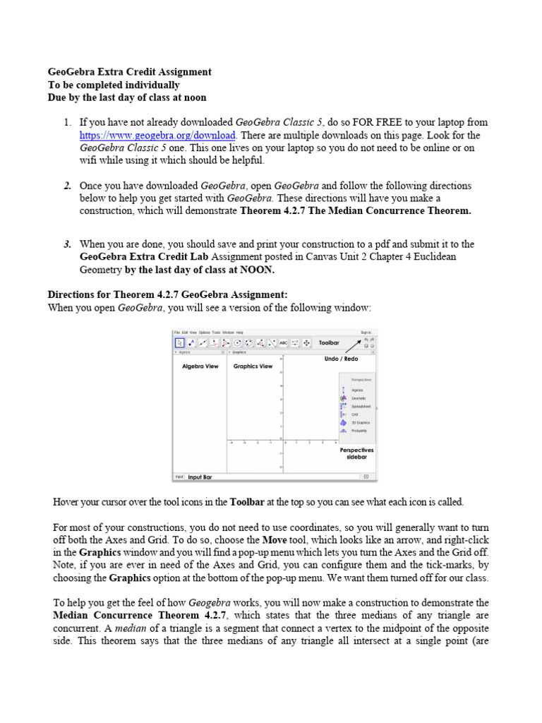 GeoGebra Extra Credit Lab | PDF