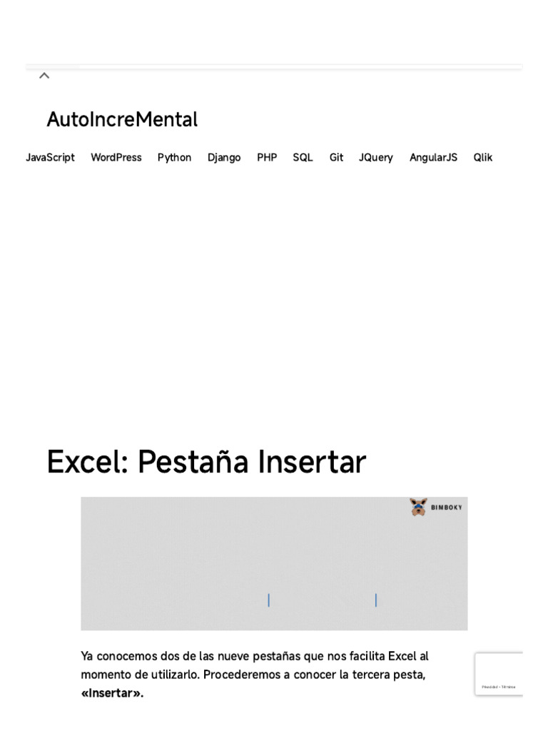 Excel - Pestaña Insertar - AutoIncreMental | PDF