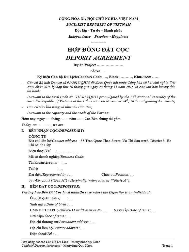 2a. VN-EN-HD Dat Coc - HD Thue CHDL - Merryhome-Marina-10.7.23 | PDF