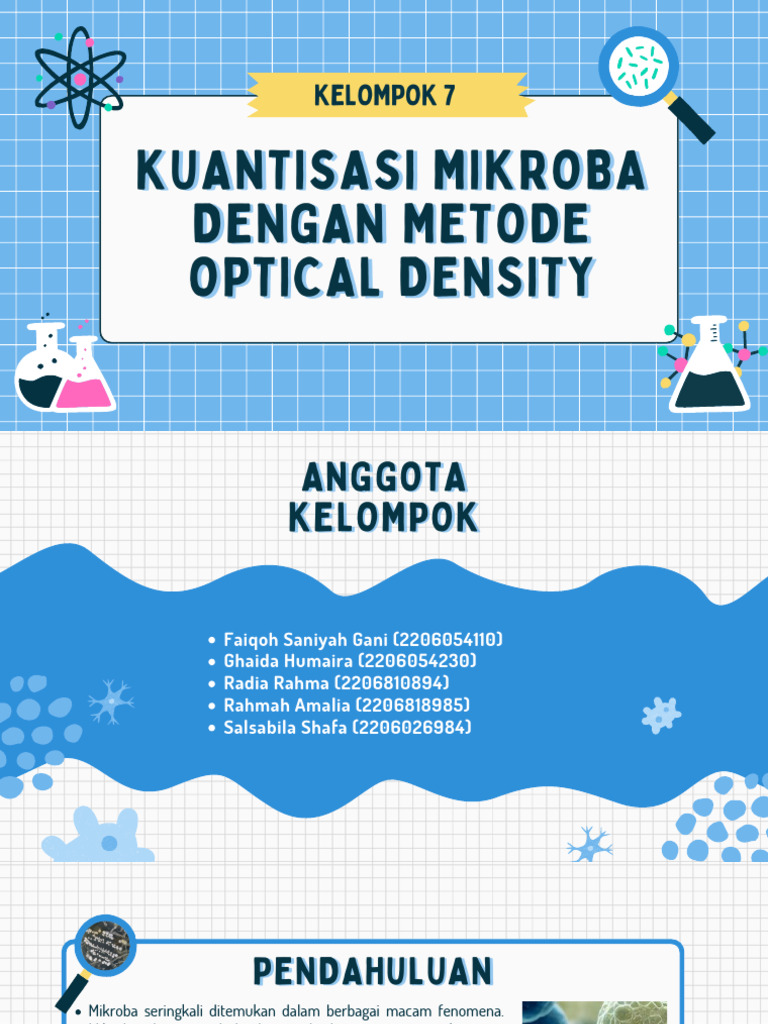 Kelompok 7 - Kuantisasi Mikroba Dengan Metode Optical Density - Mikrobiologi Ke - 20240513 ...