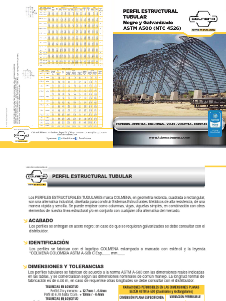 Catalogo de Perfiles Colmena | PDF