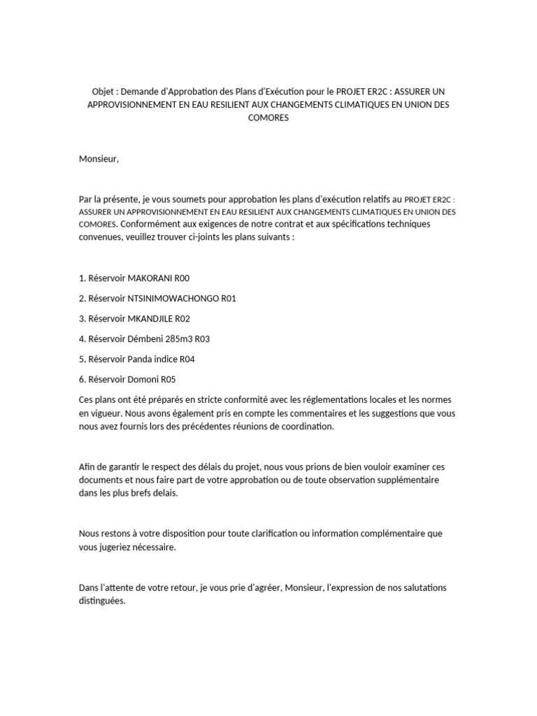 Demande d'approbation | PDF