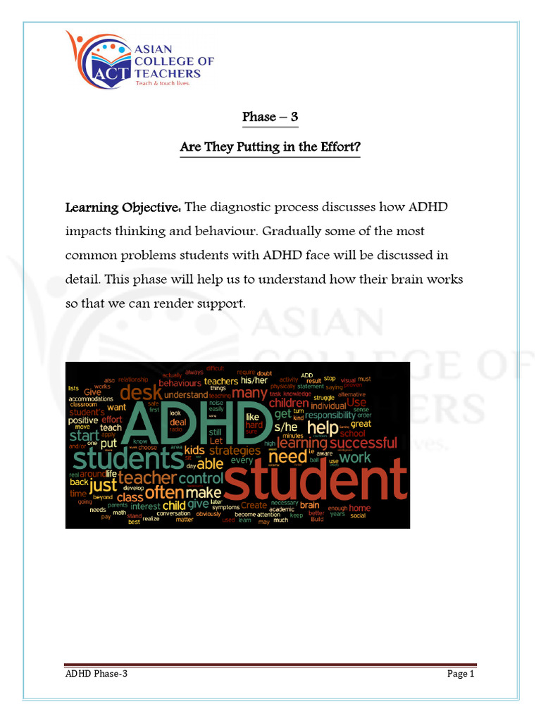 Adhd Phase 3 | PDF
