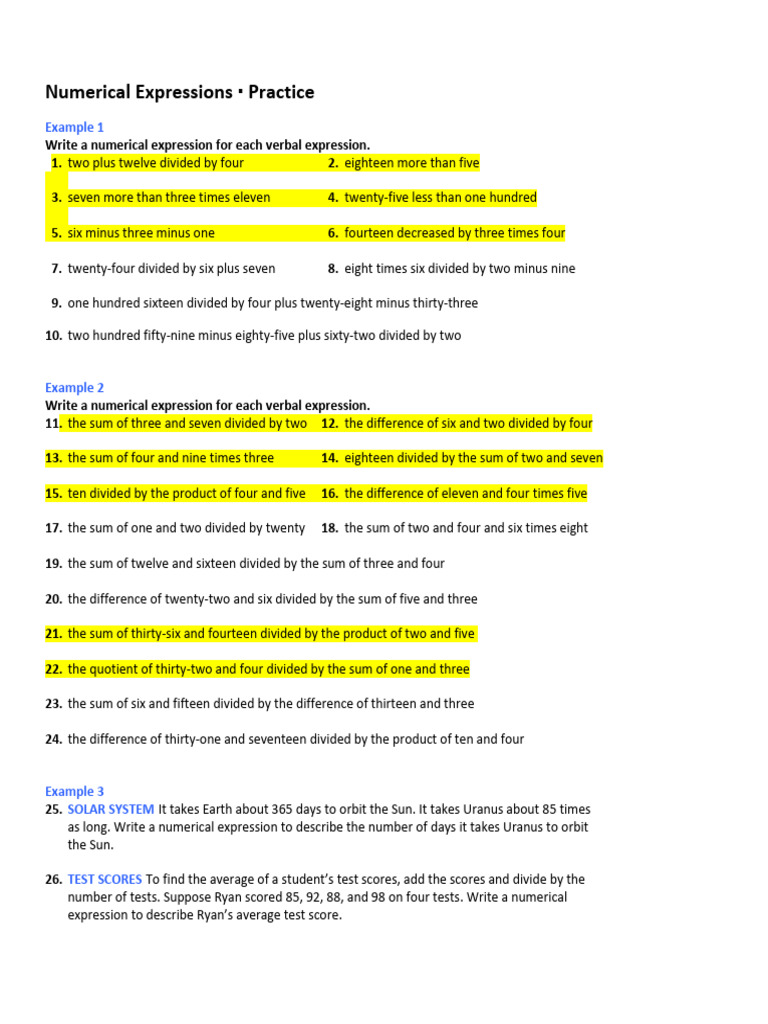 Lesson 1-1 practice | PDF