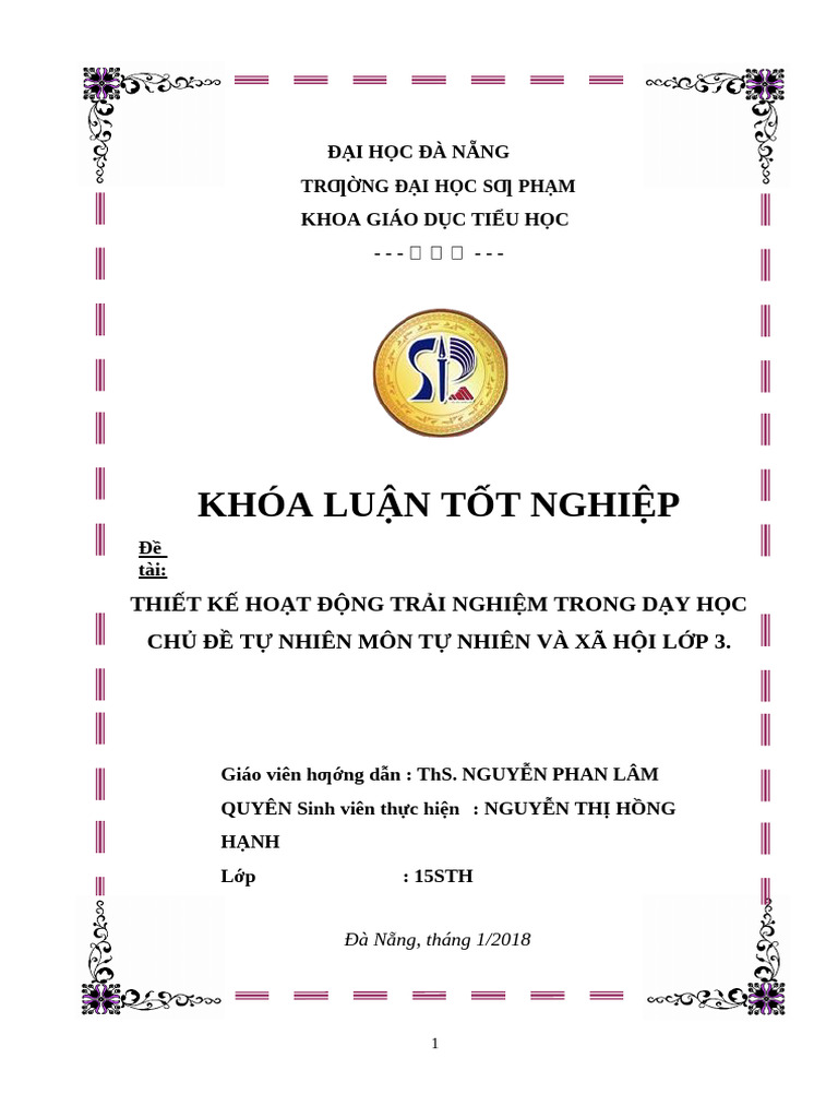 (123doc) Thiet Ke Hoat Dong Trai Nghiem Trong Day Hoc Chu de Tu Nhien Mon Tu Nhien Va Xa Hoi Lop ...