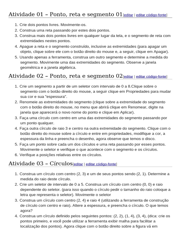 Atividades Geogebra Pdf