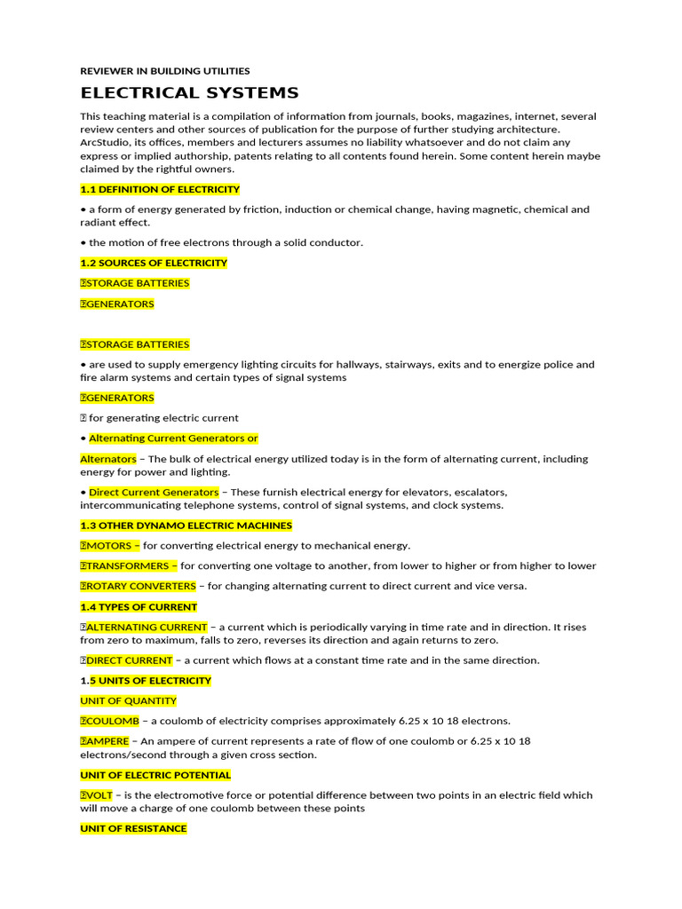 Reviewer in Building Utilities | PDF