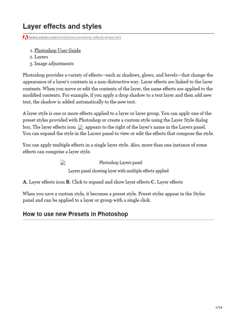 Layer Effects and Styles | PDF