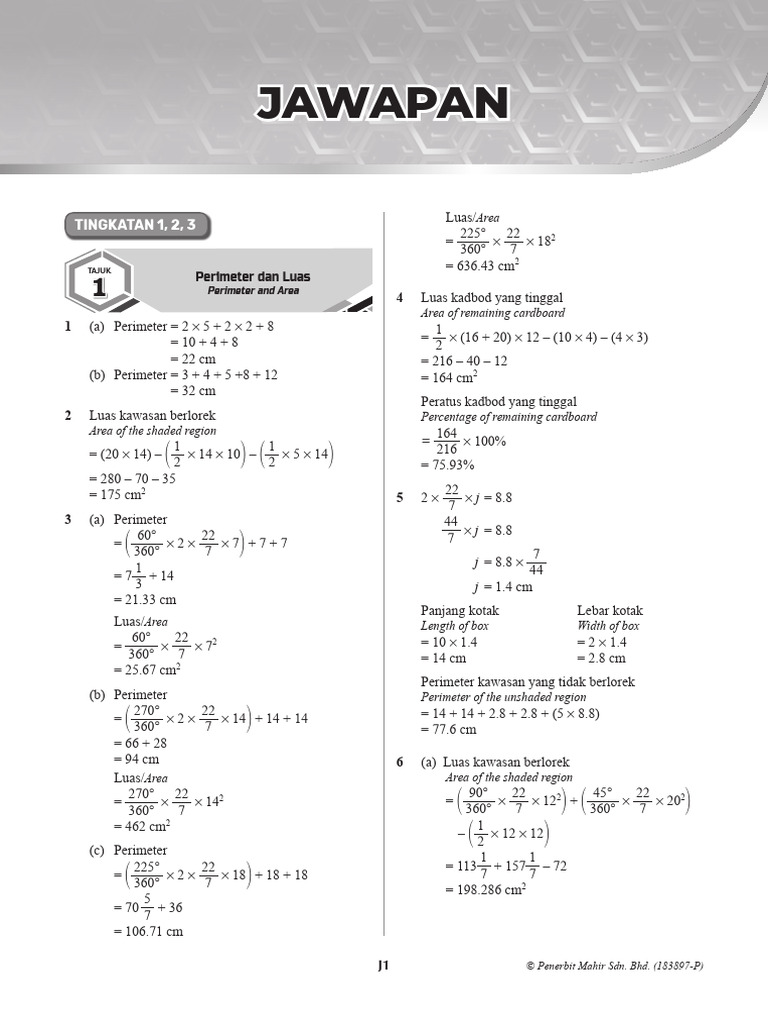 Jawapan Modul Intervensi Pembelajaran SPM Terengganu AKRAM Matematik | PDF