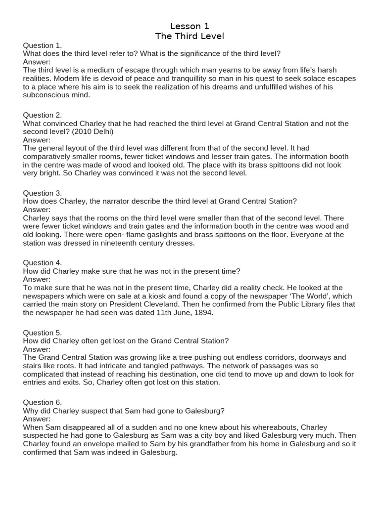 Class 12 Q.A. Vistas All Lessons 2 | PDF