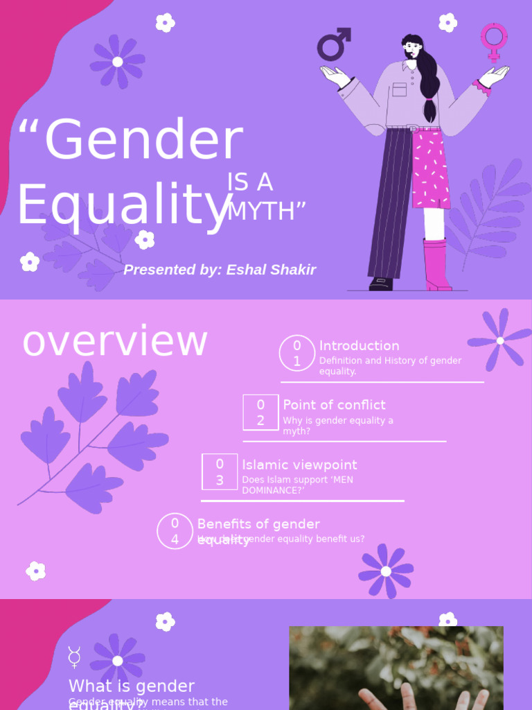 Gender Equality Presentation by Eshal Shakir | PDF