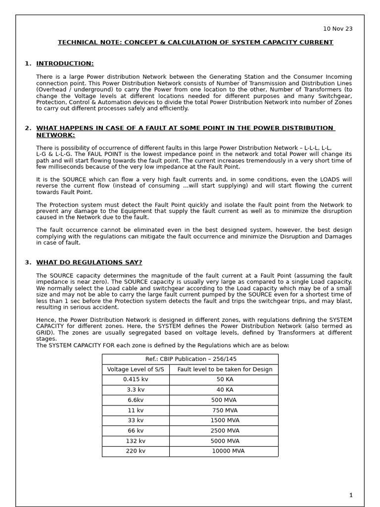 Technical Note - System Capacity-091123 | PDF