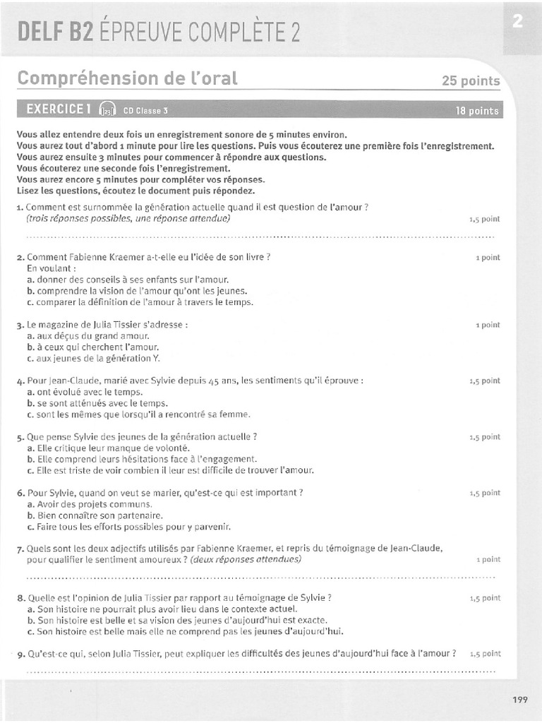 Exam DELF B2 - 2 - Guide Péda AE4+ | PDF