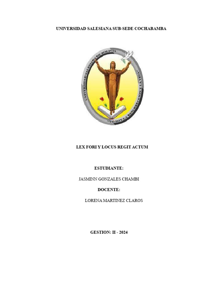 Lex Fori y Locus Regit Actum en Derecho | PDF | Ley internacional ...