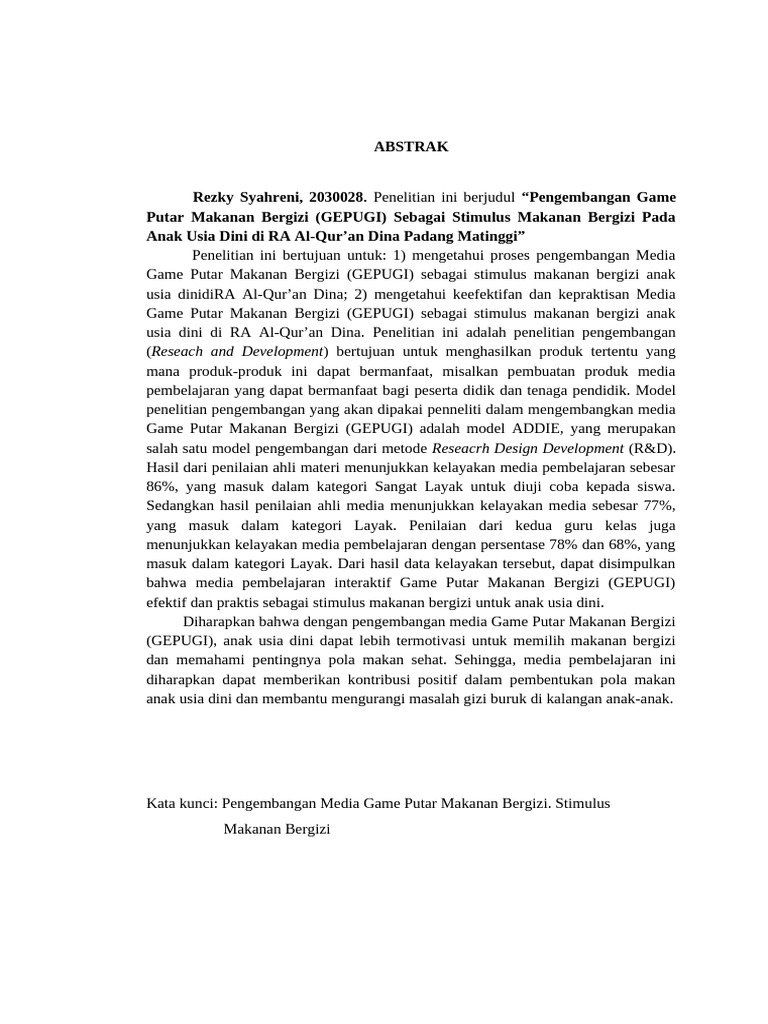 Abstrak (Rezky Syahreni) | PDF