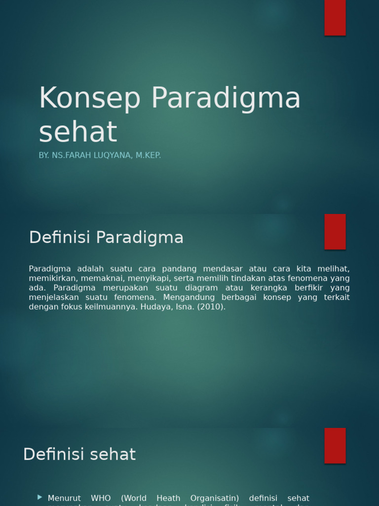 Konsep Paradigma Sehat | PDF