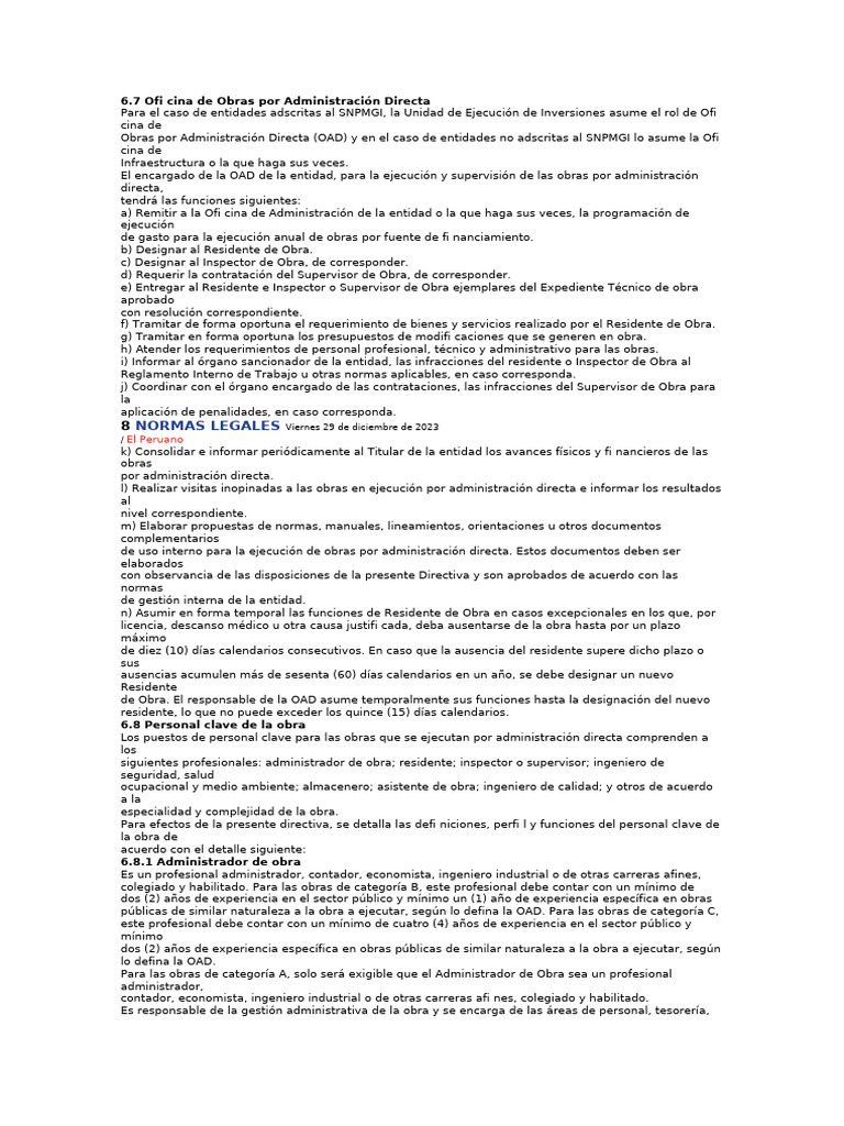 Directiva 017 - 05 | PDF