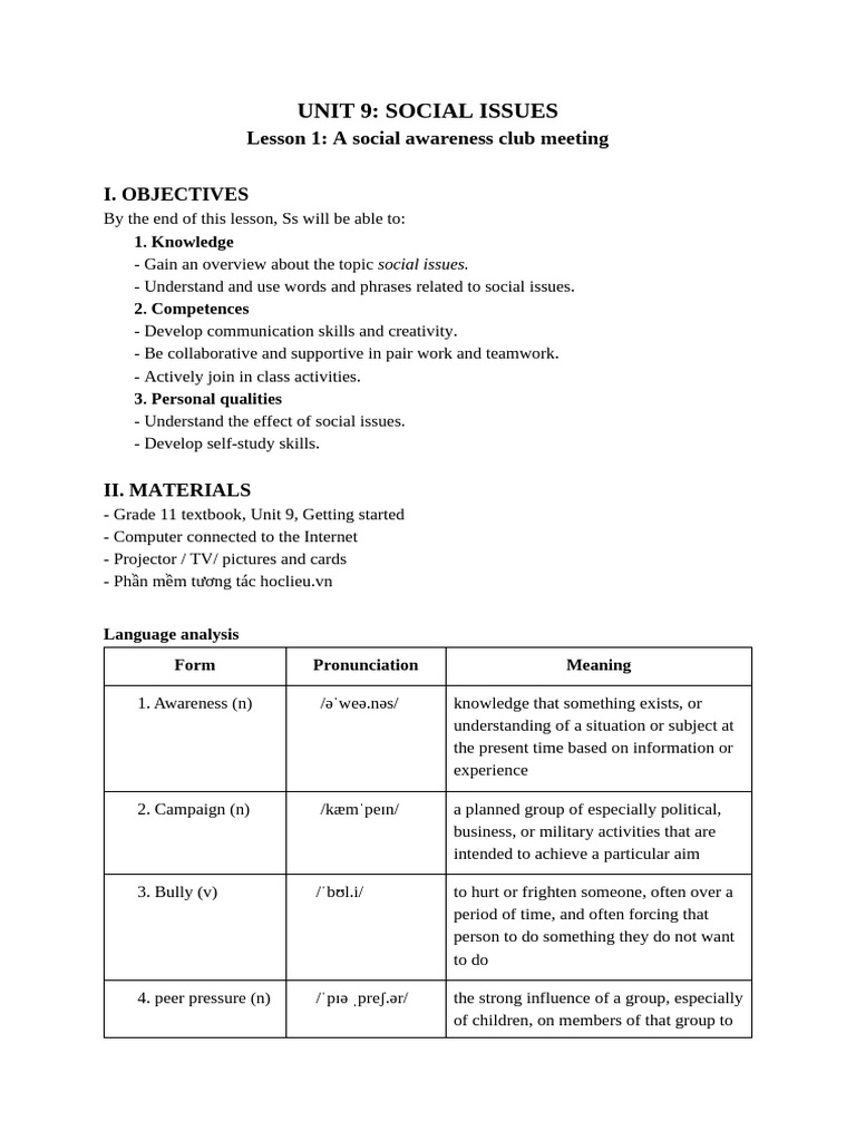 Global Success 11 UNIT 9 | PDF