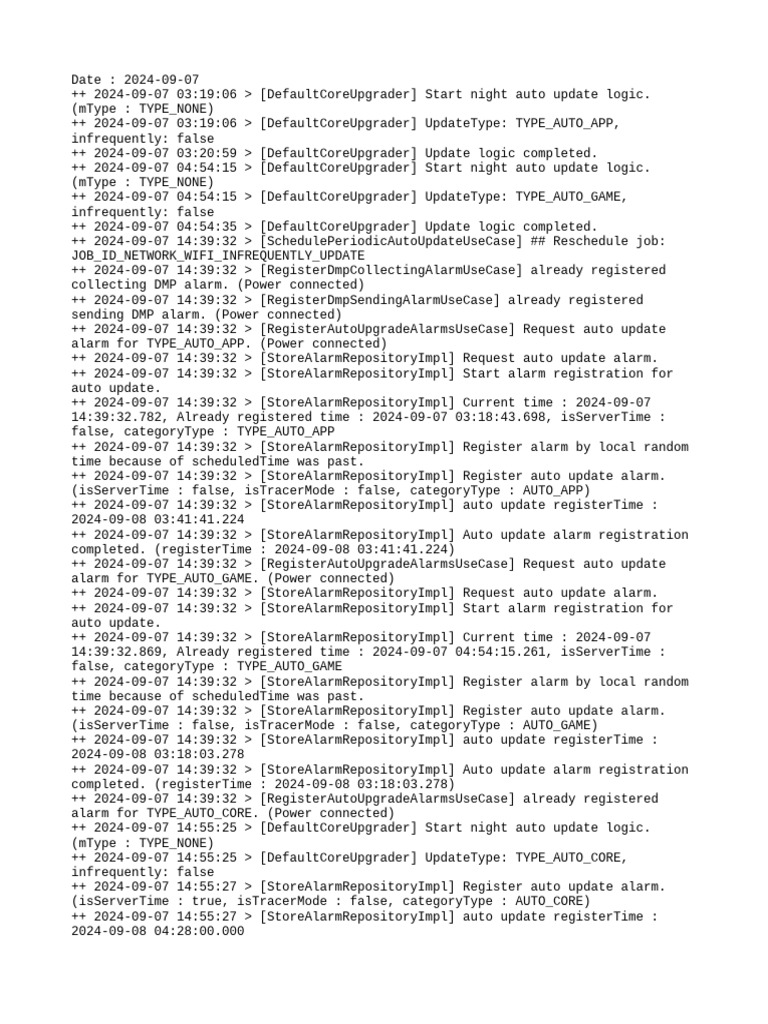 Auto Update Log | PDF