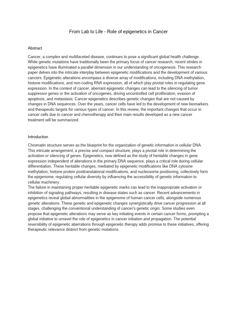 From Lab To Life | PDF