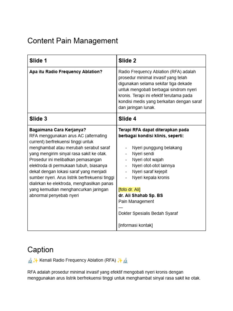 Pain Management_ RF | PDF