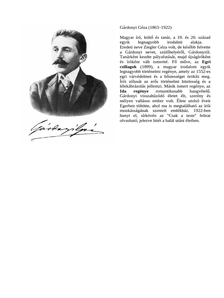 Gárdonyi Géza | PDF