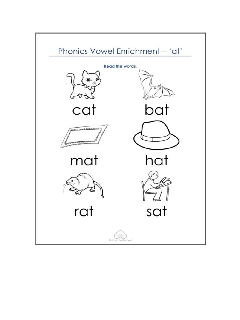 Phonics & Word Family Worksheet | PDF