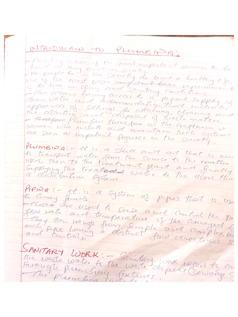 Plumbing Notes | PDF
