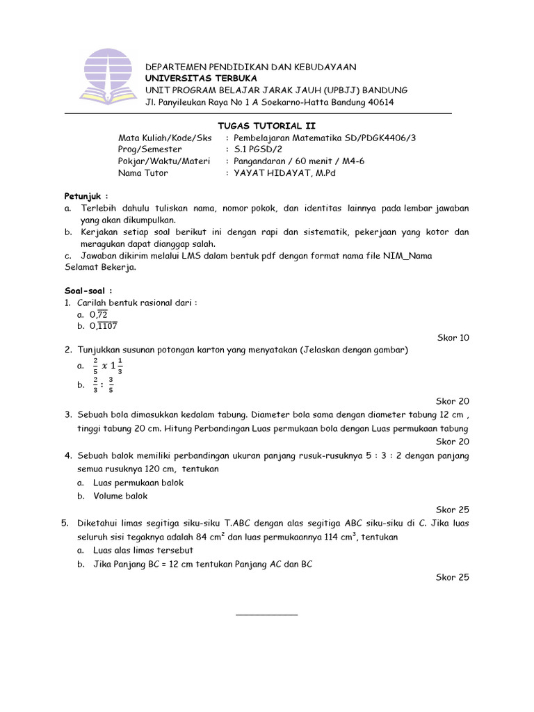 TT-2-PDGK4406 - Yayat H | PDF
