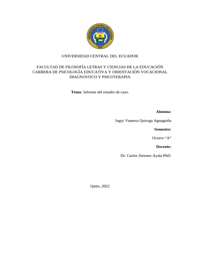 Informe Del Estudio de Caso - 06 - Quiroga Ingry | PDF