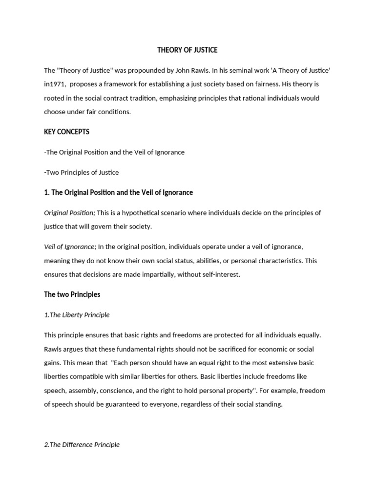 Jurisprudence Theory of Justice | PDF