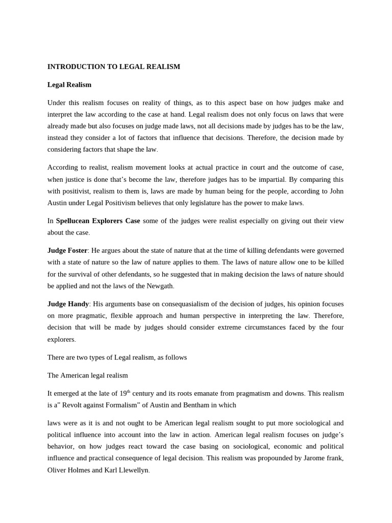 Legal Realism | PDF