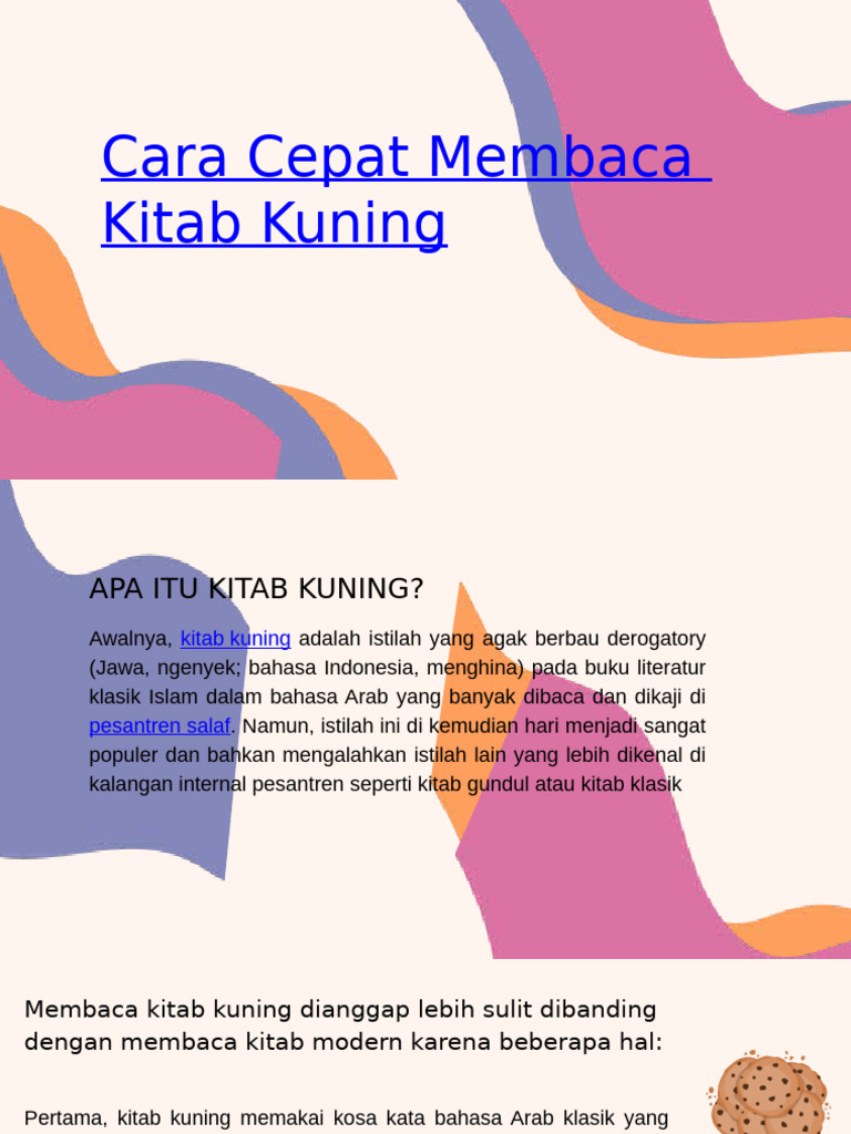Cara Cepat Membaca Kitab Kuning Metode 33 | PDF