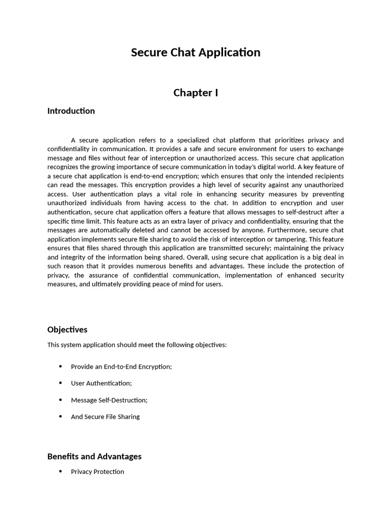 Secure Chat Application Research | PDF