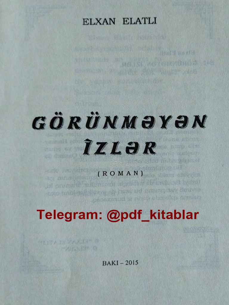 Elxan Elatlı - Görünməyən İzlər @PDF - Kitablar | PDF