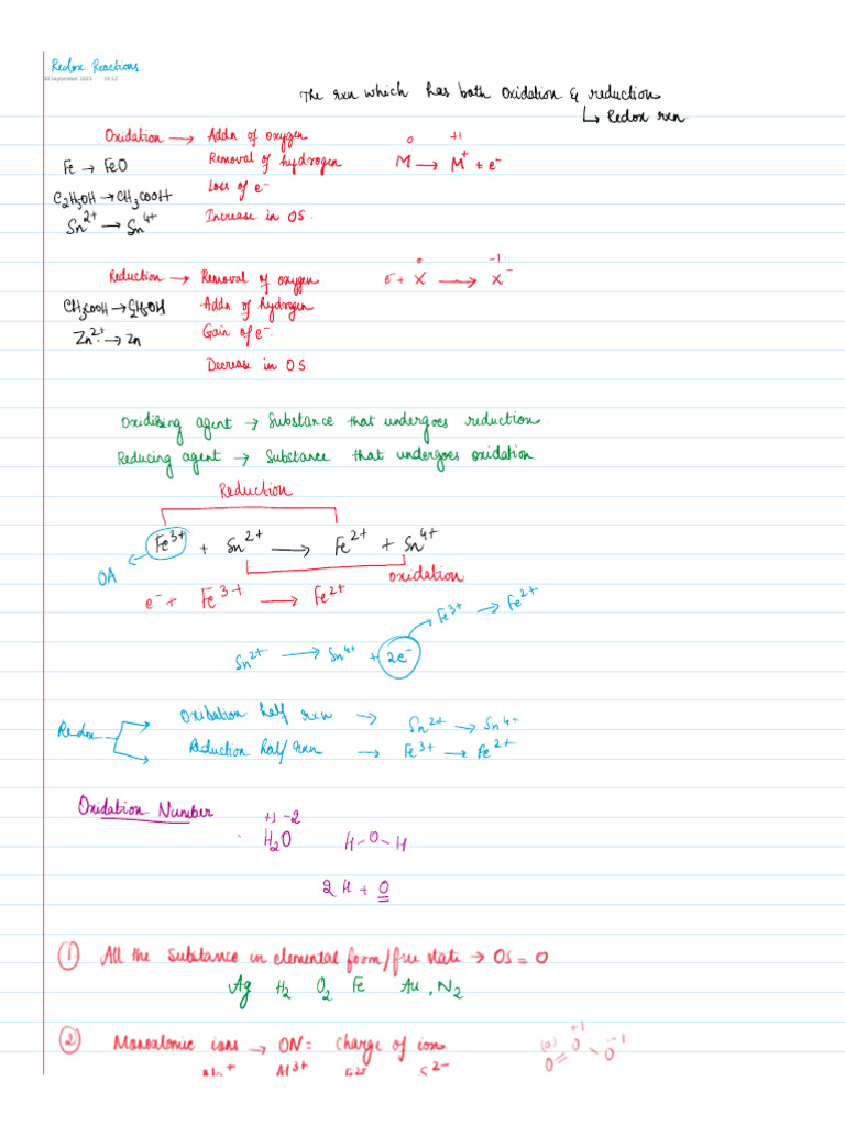 Redox RXN | PDF