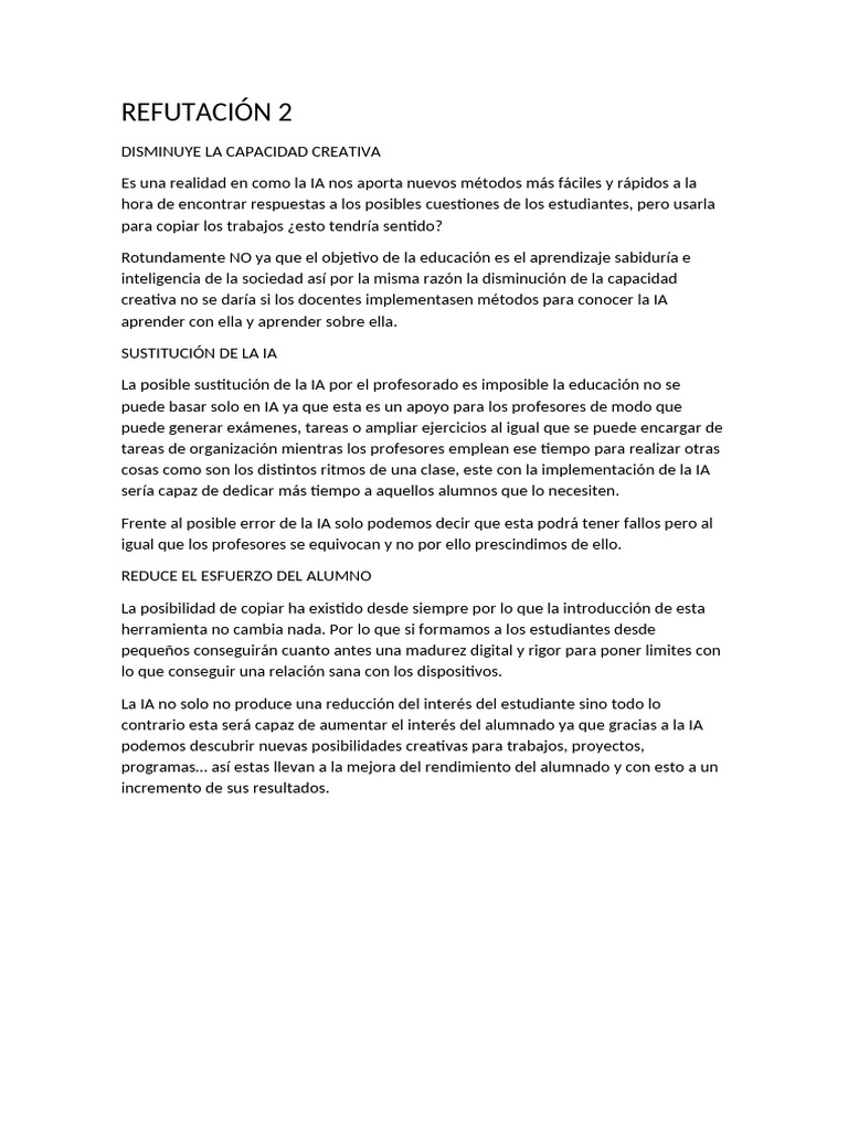 Refutación 2 | PDF