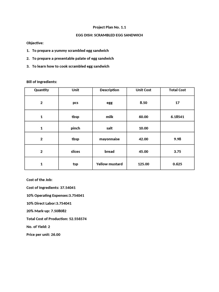 Project Plan 1.1 | PDF