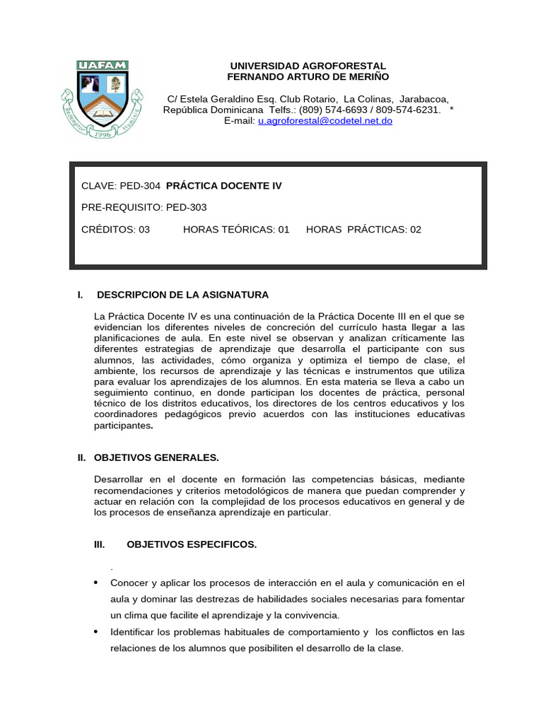Programa de Practica Docente Iv | PDF | Enseñando | Crecimiento ...